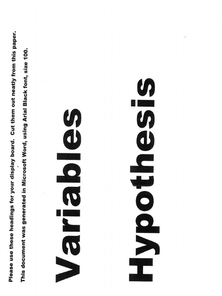 Science Fair Headings For Trifold Board | PDF