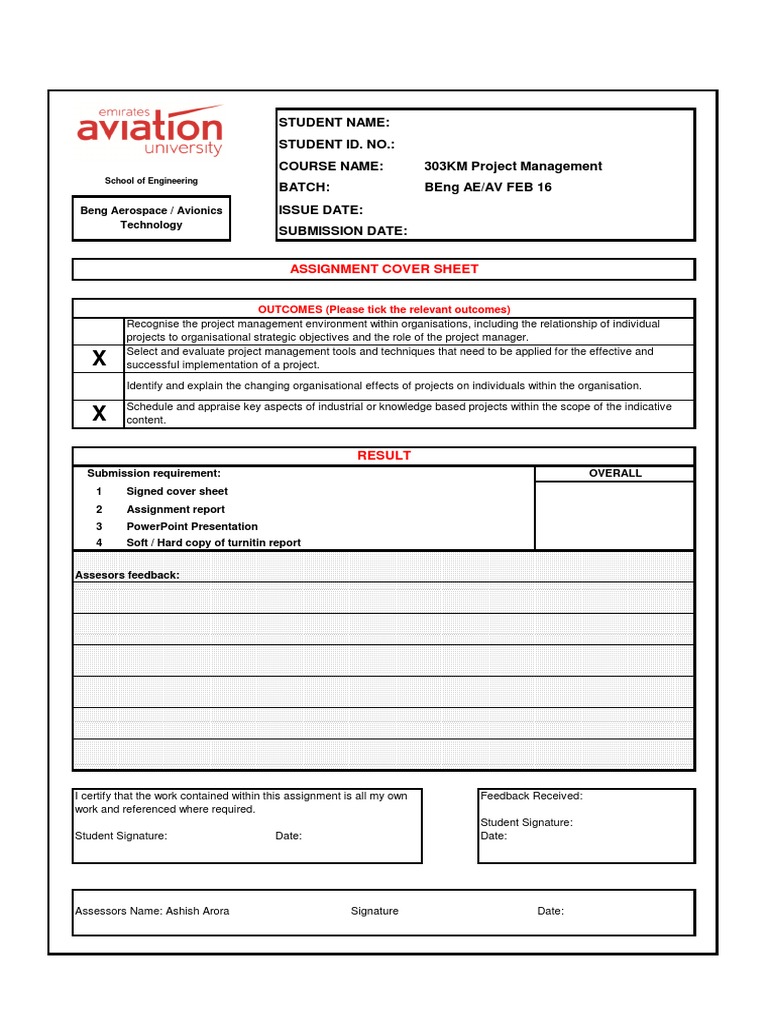 New Assignment Cover Sheet | PDF