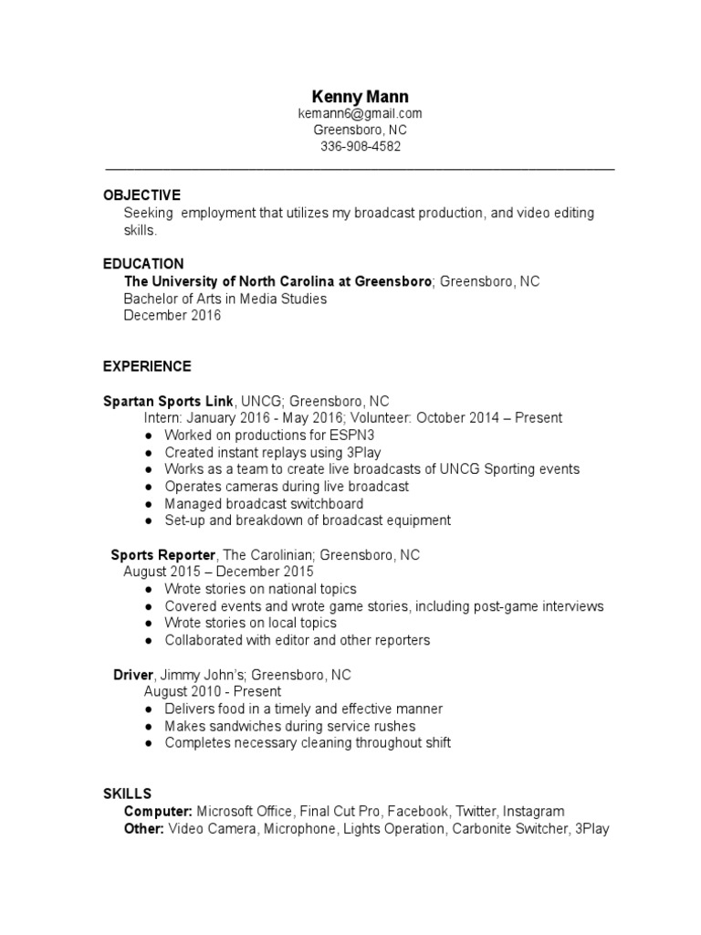 Kenny Resume | PDF