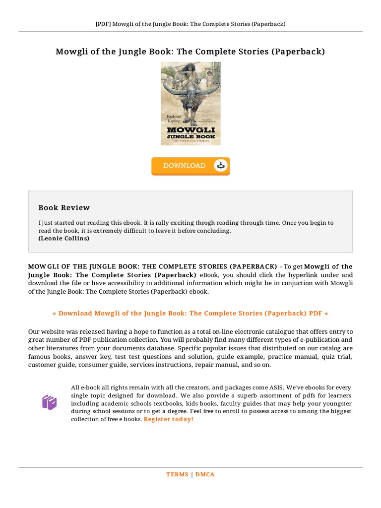 Mowgli Jungle Book Stories Review | PDF | E Books | Books