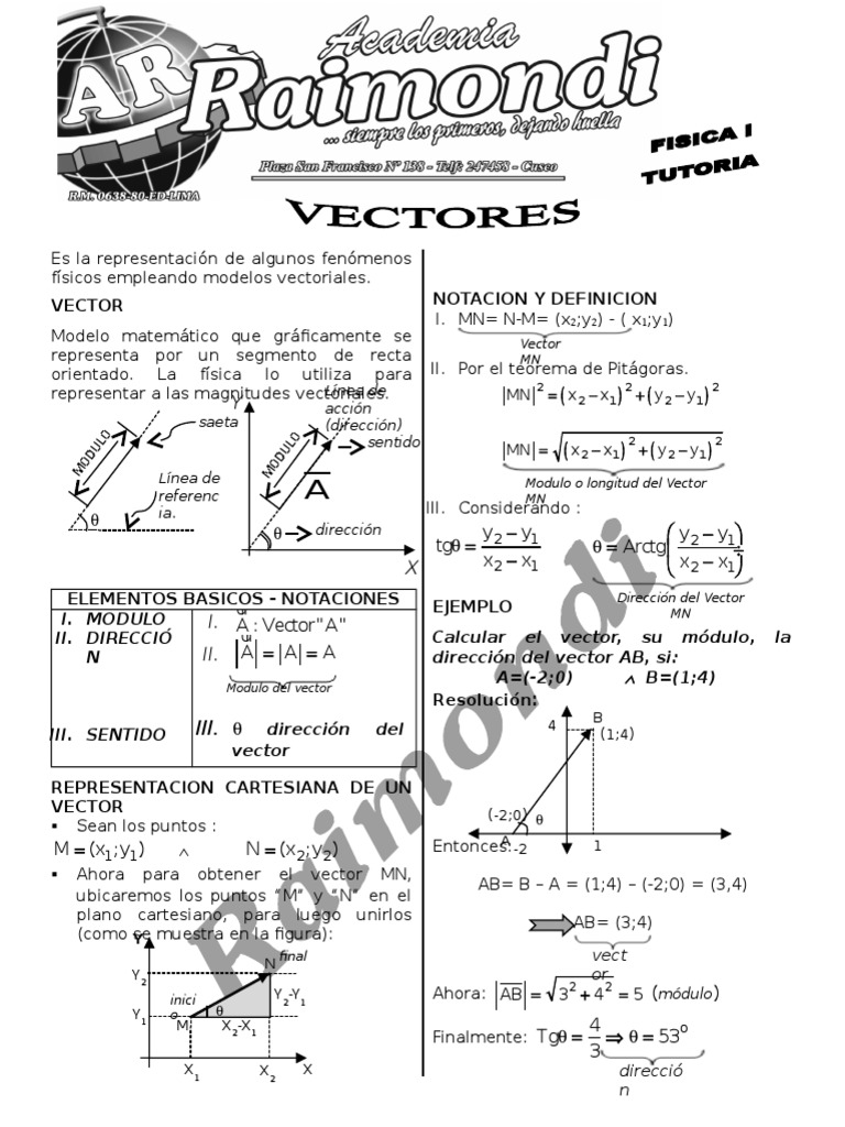 VECTORES | PDF | Vector Euclidiano | Triángulo