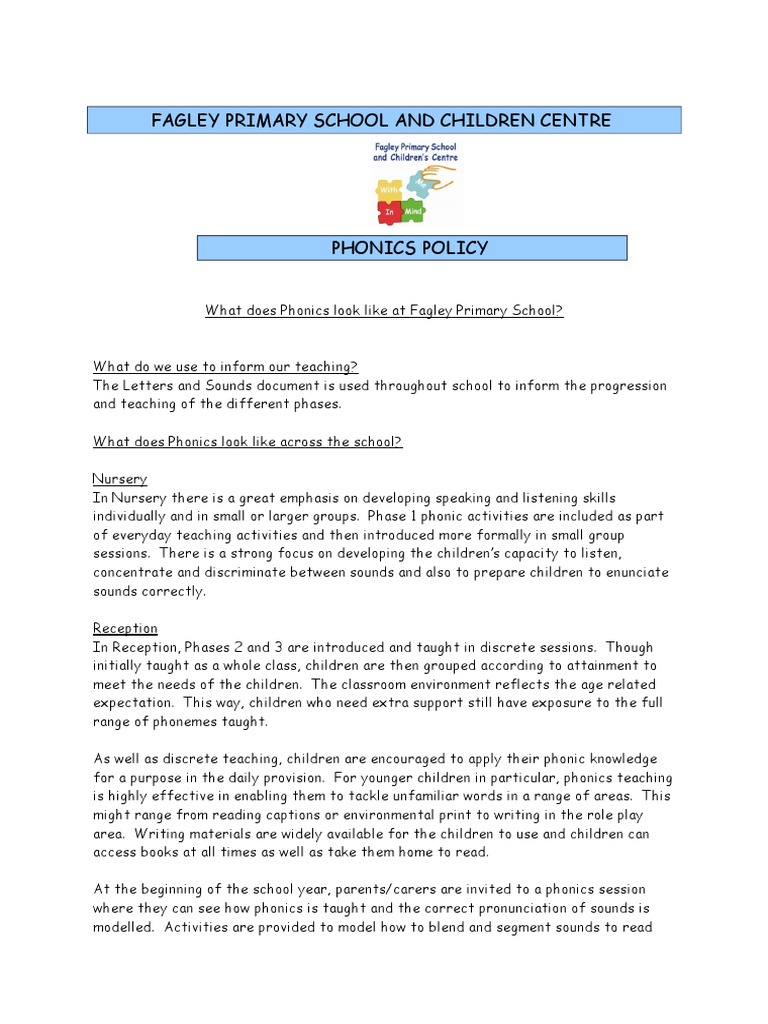Fagley Primary School and Children Centre | PDF | Phonics | Reading ...