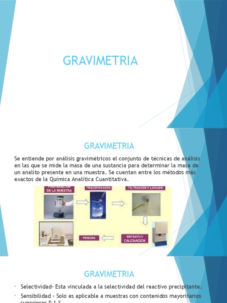 GRAVIMETRIA.pptx | Solubilidad | Precipitación (Química)