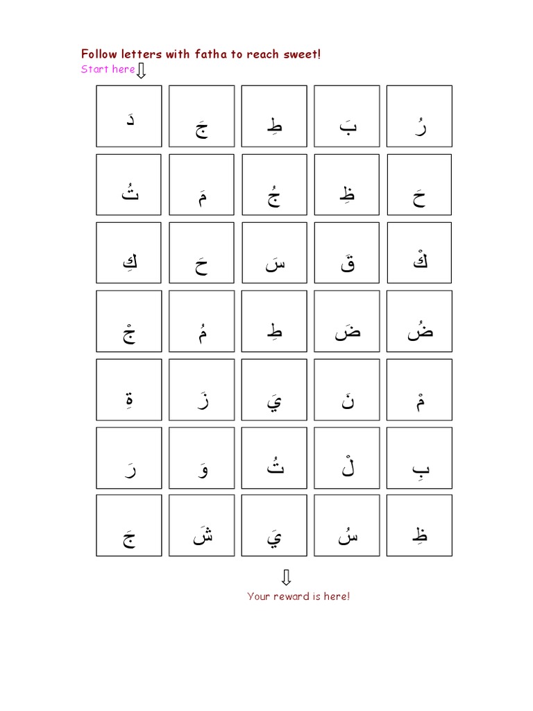 Follow Letters With Fatha To Reach Sweet!: Start Here | PDF | Cooking ...