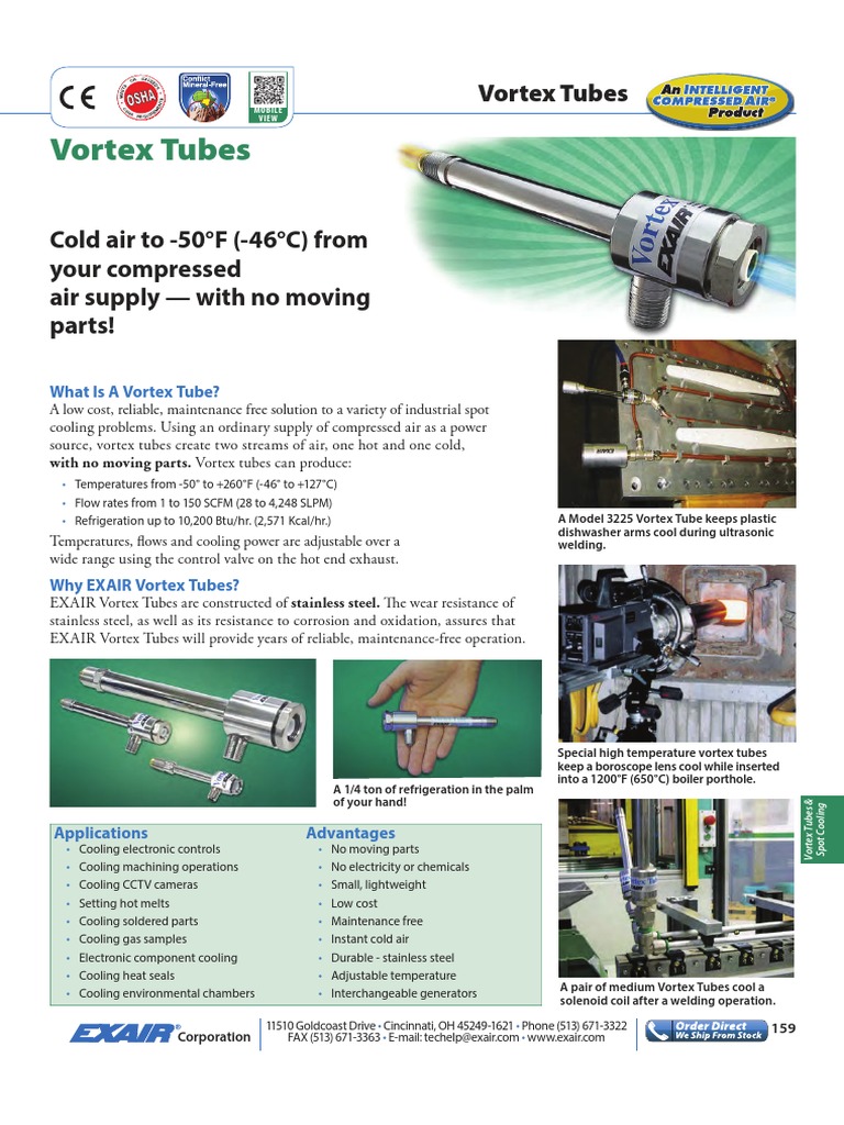 Vortex Tubes | PDF | Air Conditioning | Vacuum Tube