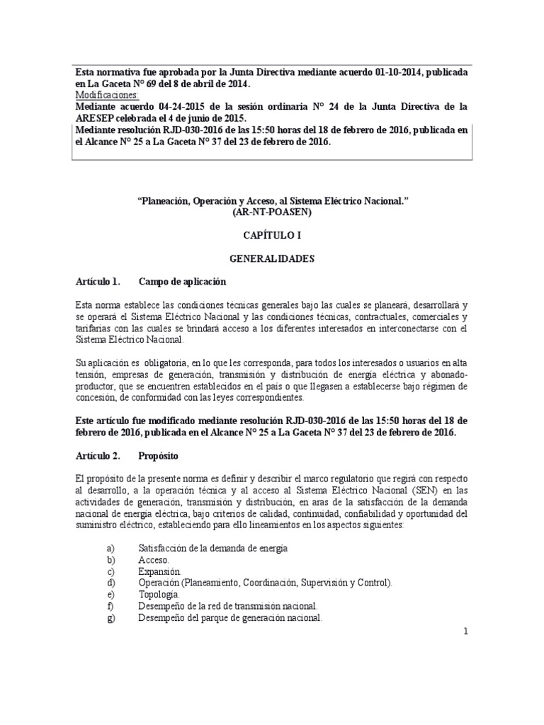 AR-NT-POASEN-2015 Version Actualizada A Febrero 2016 | PDF | Red ...