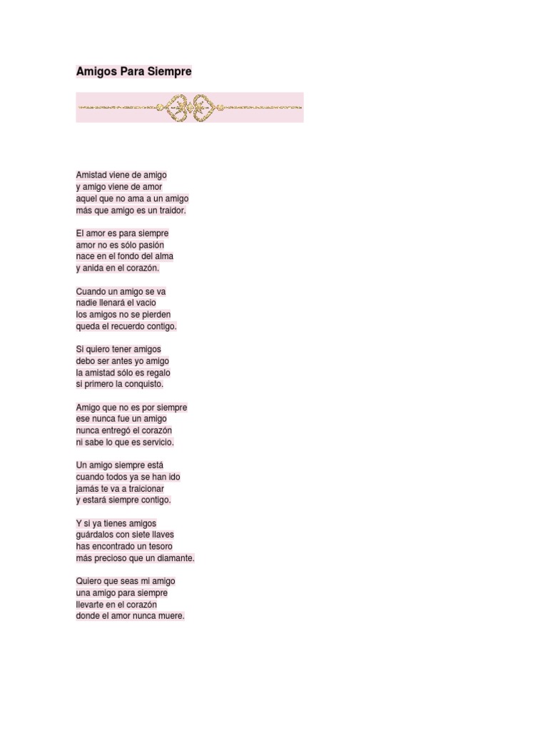 Amigos para Siempre | PDF