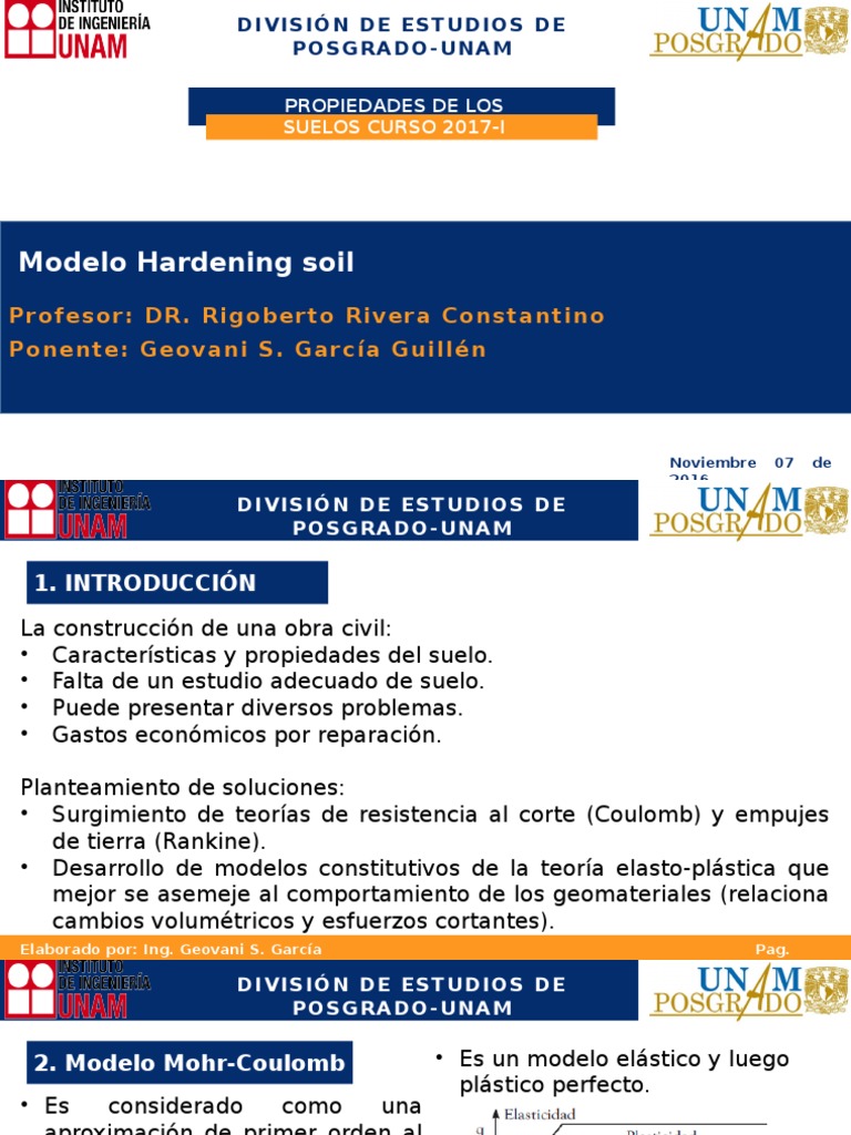 Hardening Soil Model | PDF | Rigidez | Plasticidad (Física)