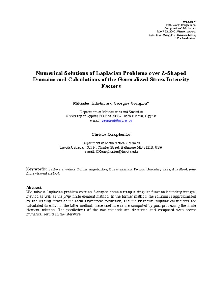 Numerical Solutions of Laplacian Problem PDF | PDF | Finite Element Method | Numerical Analysis