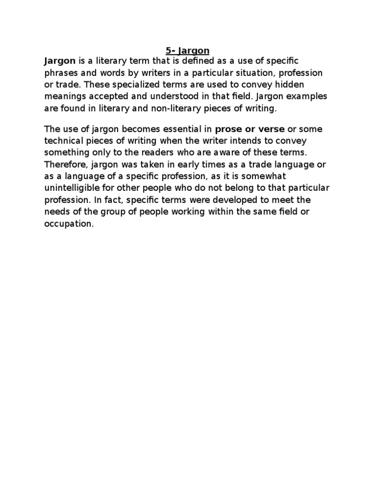 Understanding Jargon in Writing | PDF