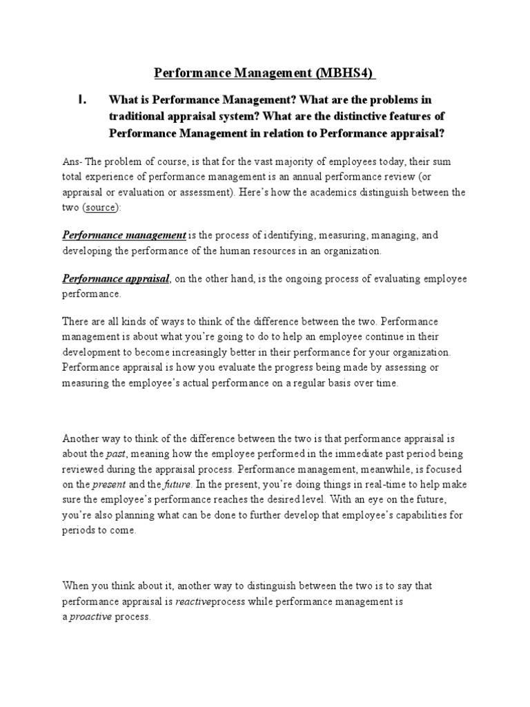 Performance Management | PDF | Performance Management | Performance ...