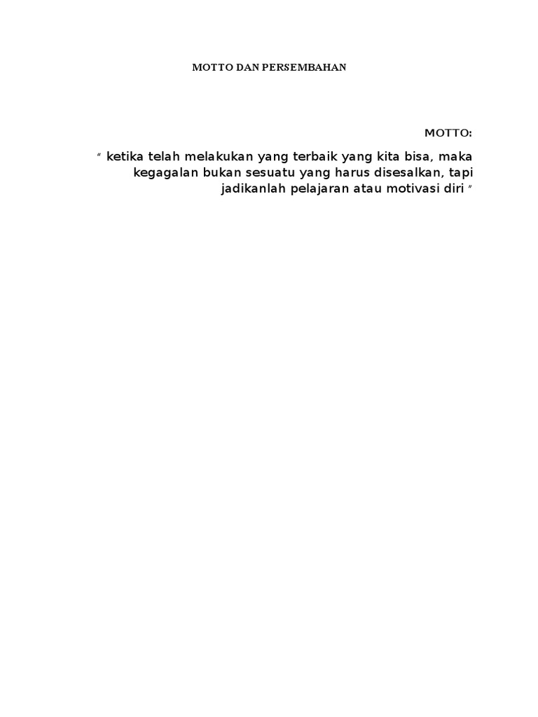 Motto Tesis | PDF