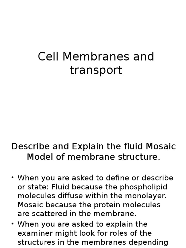 Cell Membranes and Transport | PDF | Cell Signaling | Cell Membrane