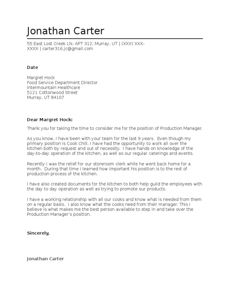 Resume Cover Letter | PDF