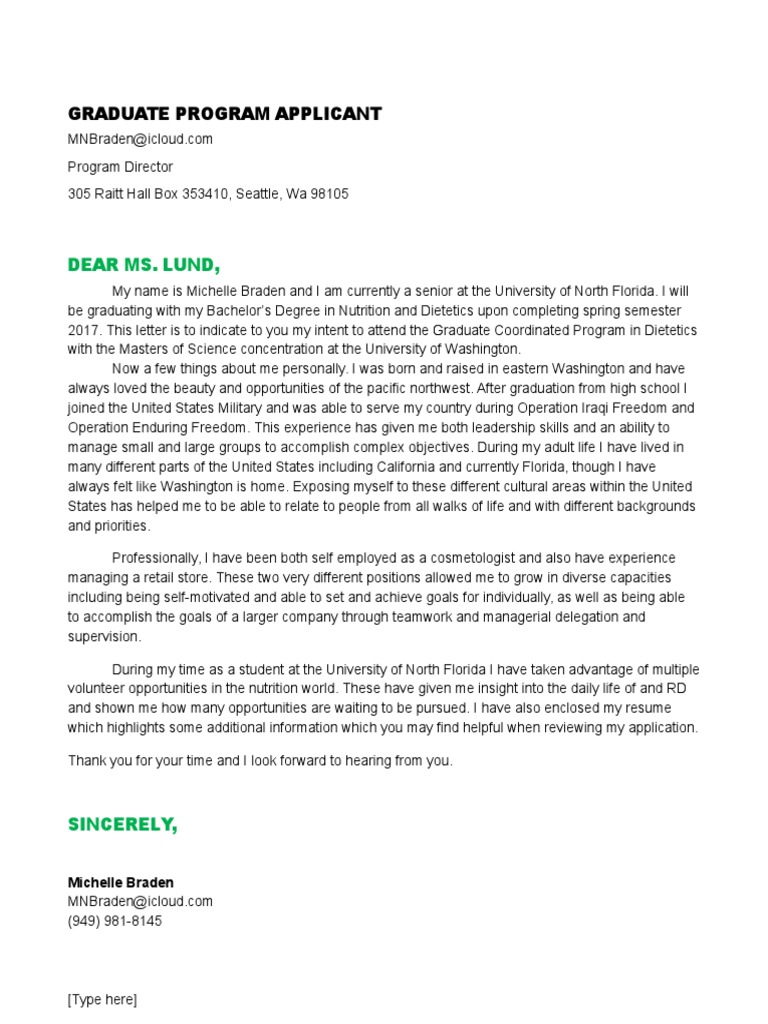 Coverletter Capstone | PDF