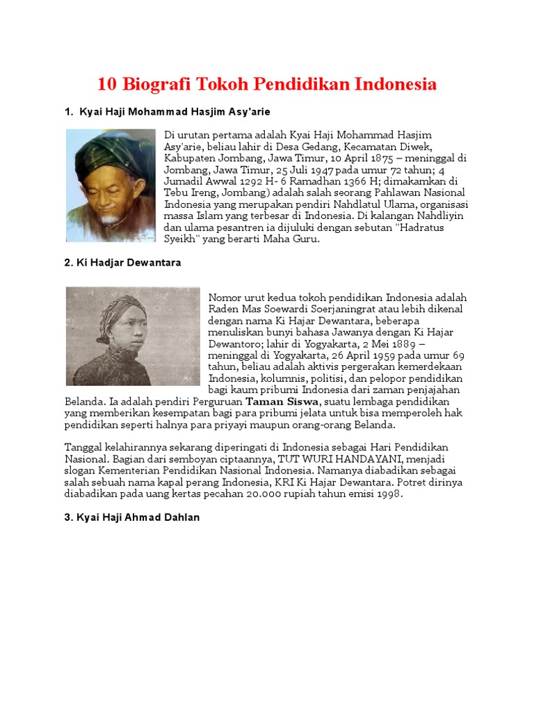 5 Tokoh Pendidikan Indonesia | PDF