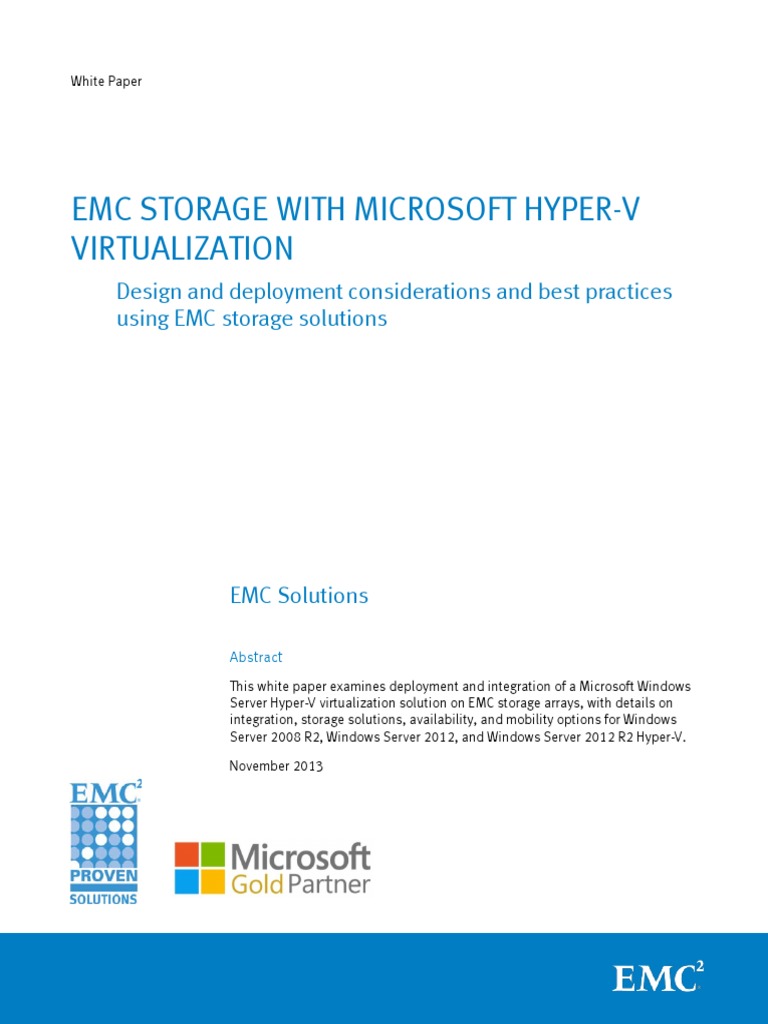 h12557 Storage Ms Hyper V Virtualization WP | PDF | Hyper V | Virtualization