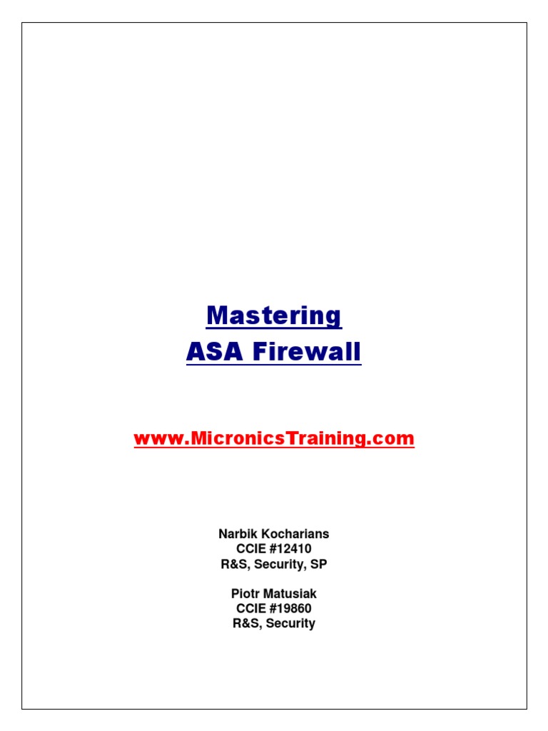 ASA LAB v1.0 | PDF | Ip Address | Firewall (Computing)