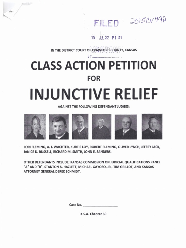 Classaction Petition: Injunctive Relief | PDF | Judicial Disqualification | Lawsuit