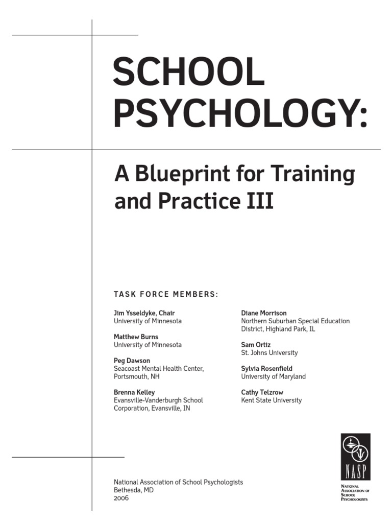SCHOOL PSYCHOLOGY - A Blueprint For Training and Practice III PDF | PDF ...