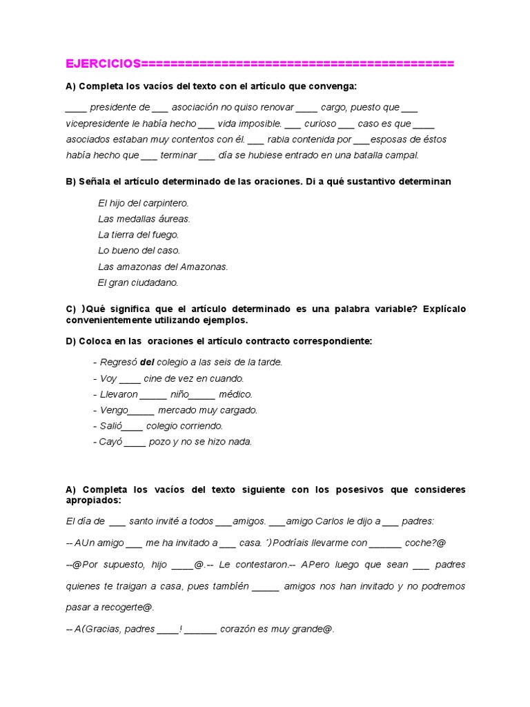 Determinantes y Pronombres | Adjetivo | Relaciones sintácticas
