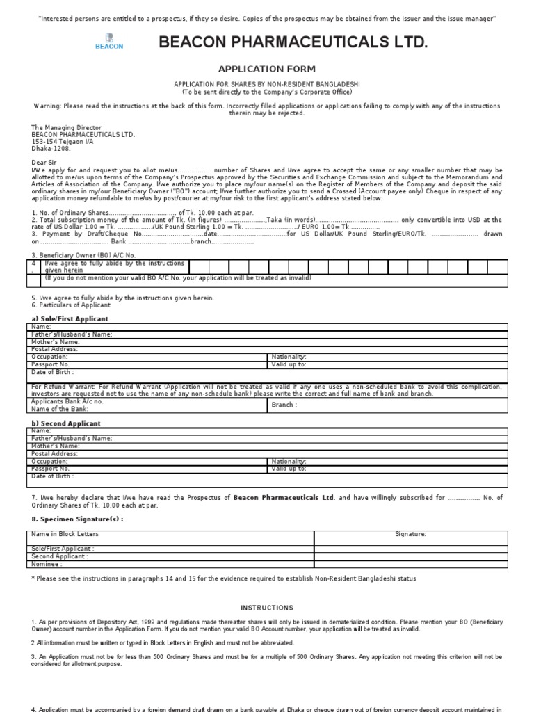 Bec.NRB Form | Pound Sterling | Cheque