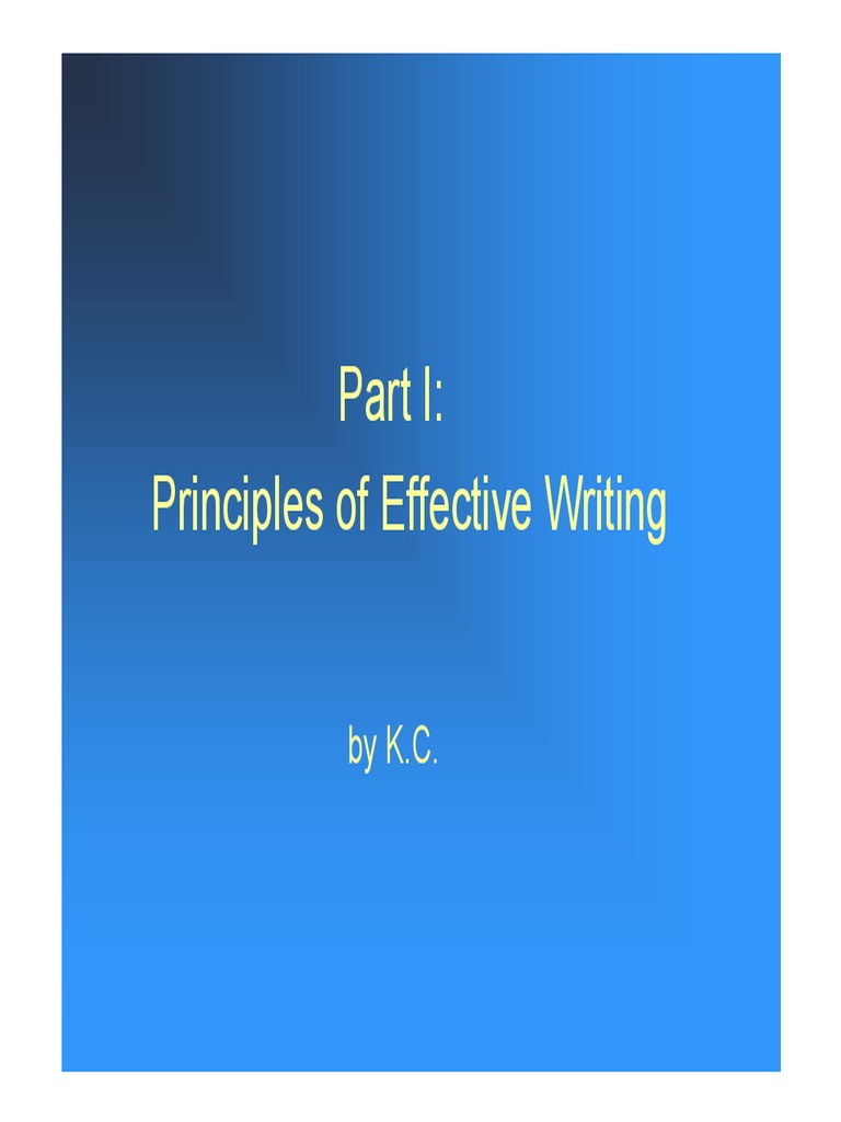 Principles of Effective Writing Explained | PDF | Low Carbohydrate Diet ...