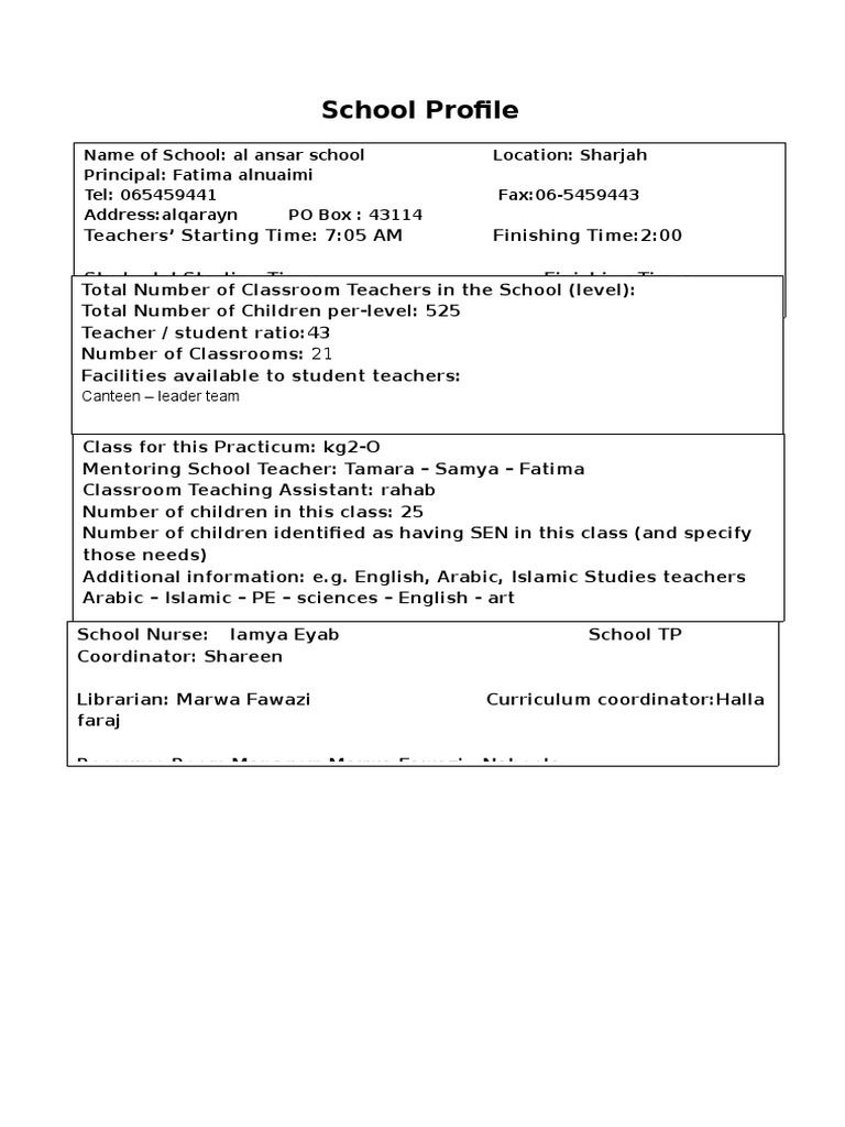 School Profile | PDF