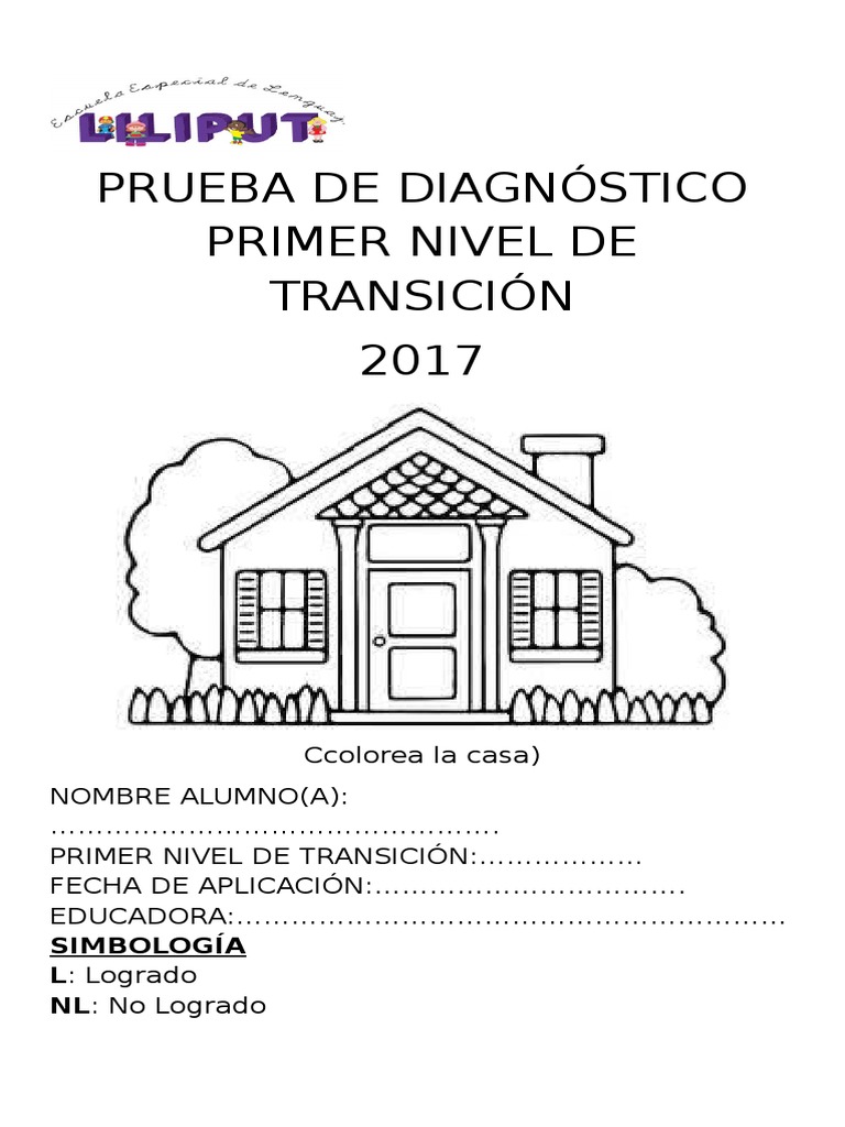 Prueba de Diagnostico Pre Kinder 2014 | PDF