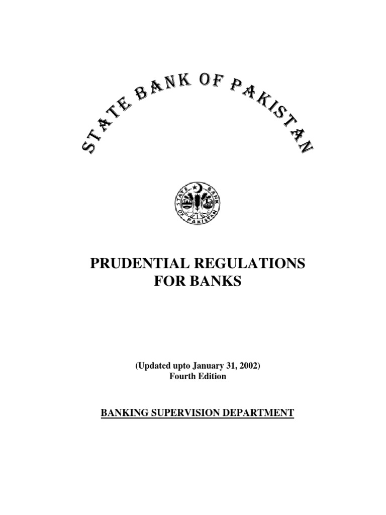 Prudential Regulations For Banks: Banking Supervision Department | PDF | Valuation (Finance) | Banks