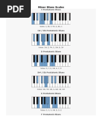 Blues Scales For Piano | PDF | Chord (Music) | Scale (Music)