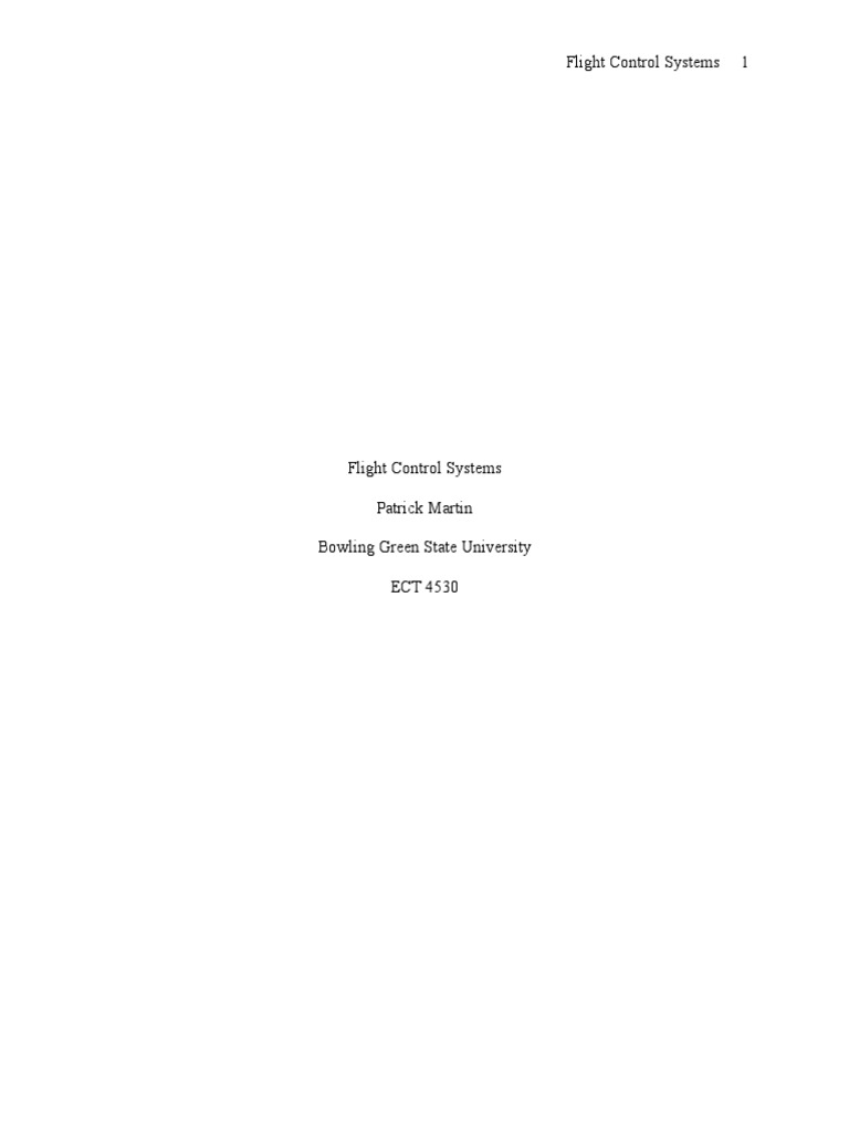Flight Control Systems | PDF | Aircraft Flight Control System | Aircraft