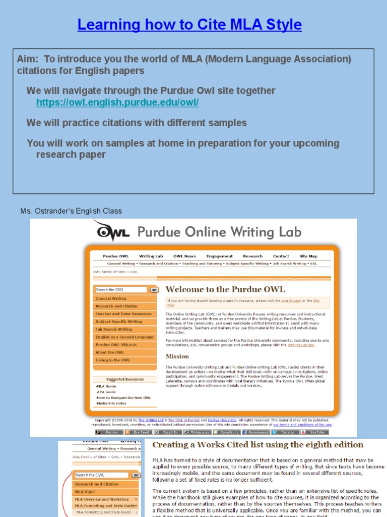 Element 3 Learning How To Cite Mla Style | PDF