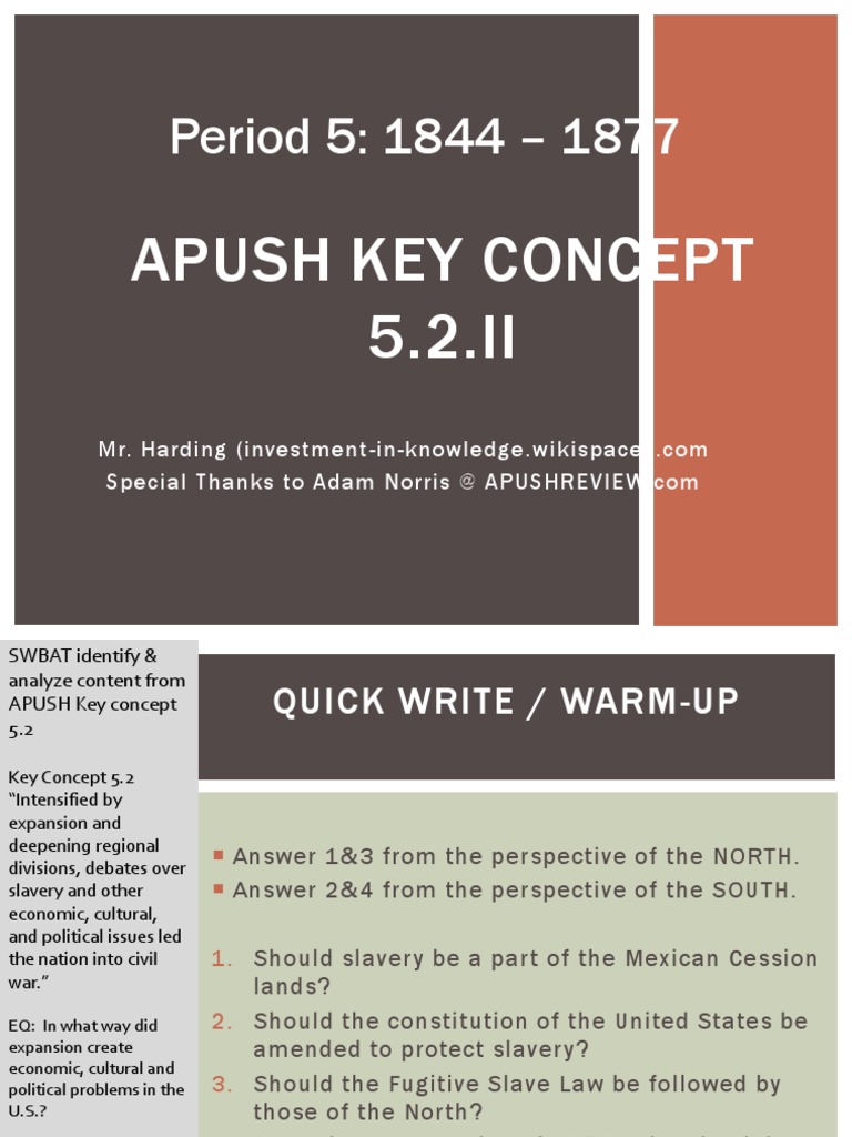 APUSH - Concept - 5.2.II - 2016 - Harding | PDF | The United States ...