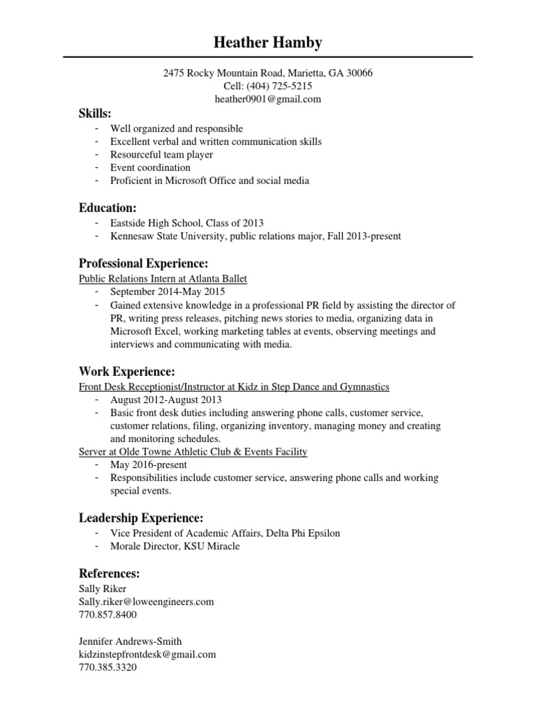 Heather Hamby: Skills | PDF | Social Science