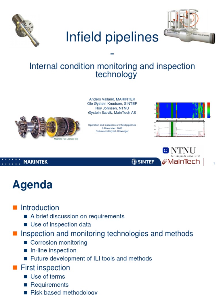 Infield Pipelines, Internal Condition Monitoring and Inspection | PDF ...