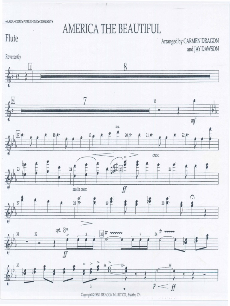 America The Beautiful Parts | PDF