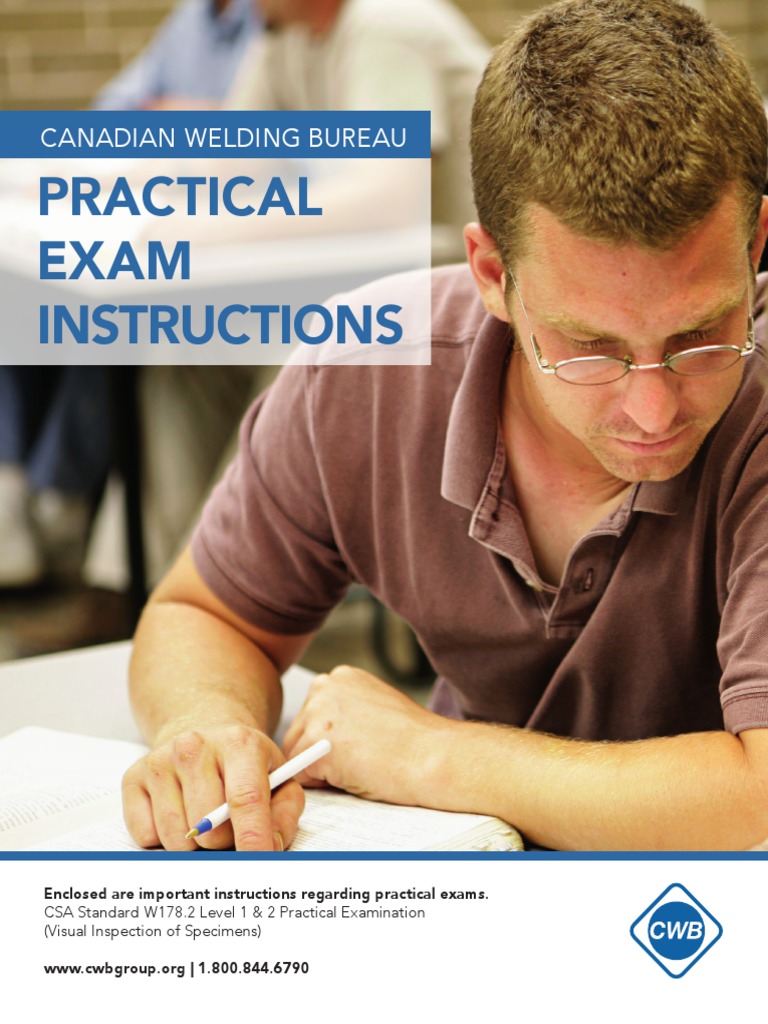 CWB W178.2 Practical Exam Instructions | PDF | Test (Assessment ...