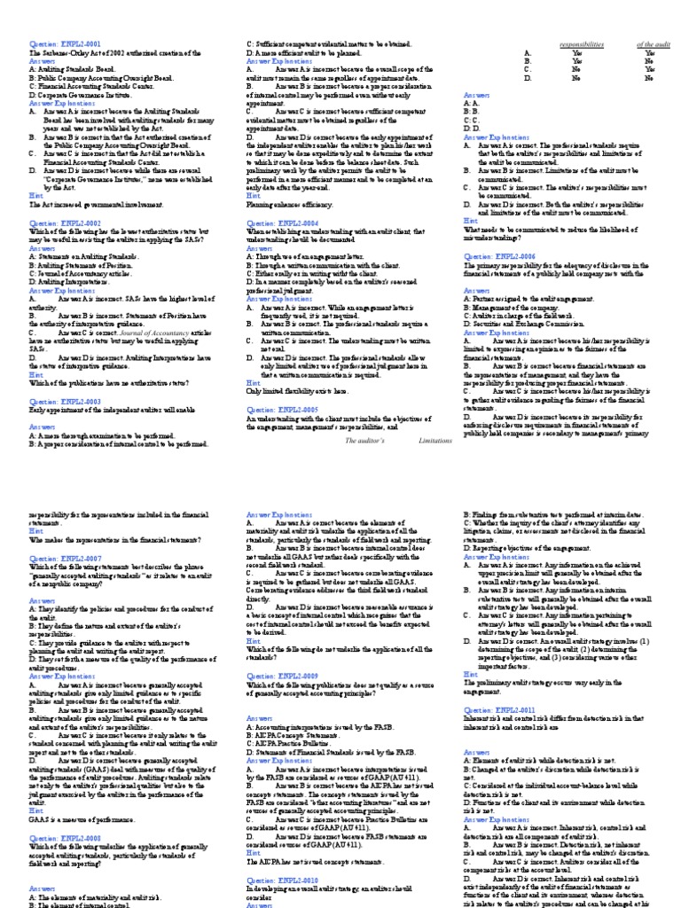 Wiley Auditing Reviewer Mockboard | PDF | Financial Audit | Generally ...