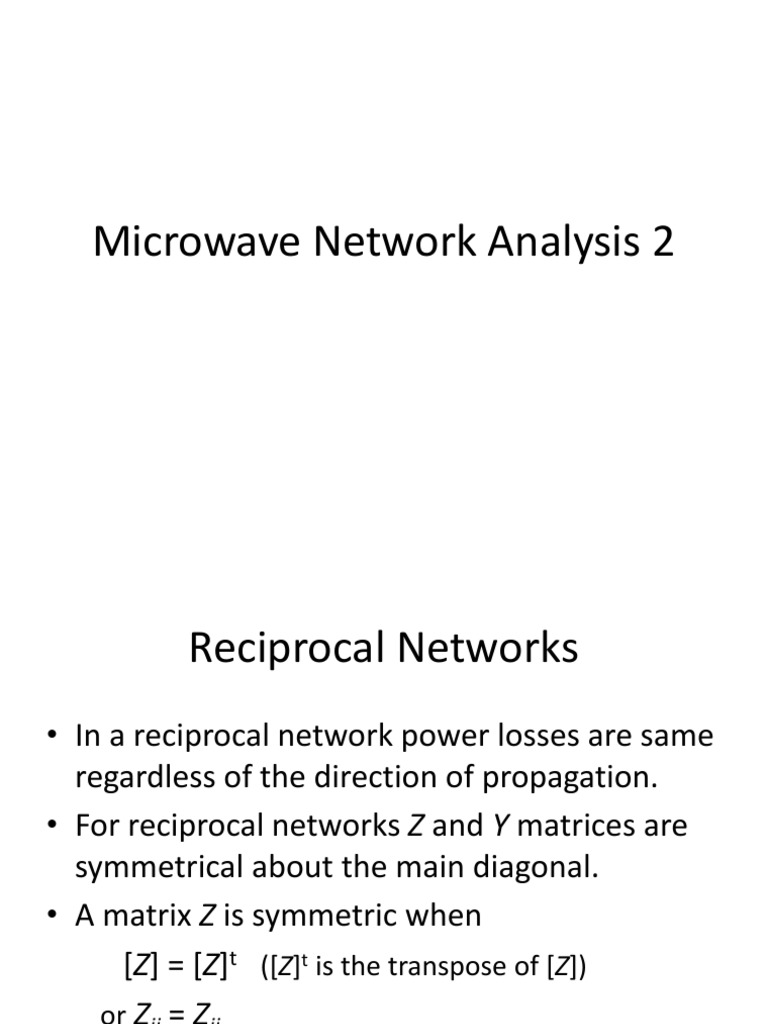 Microwave Network Analysis 2 | PDF | Science & Mathematics