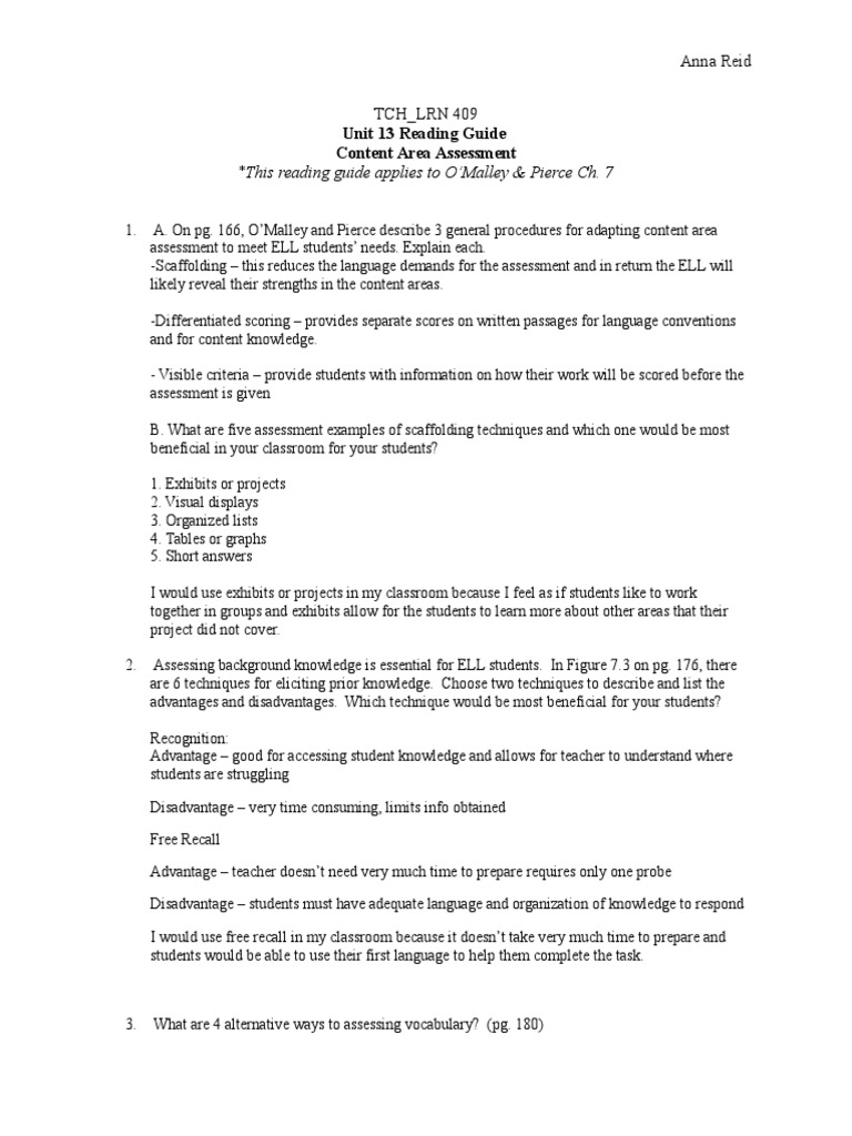 Unit 13 Reading Guide | PDF | Reading Comprehension | Knowledge