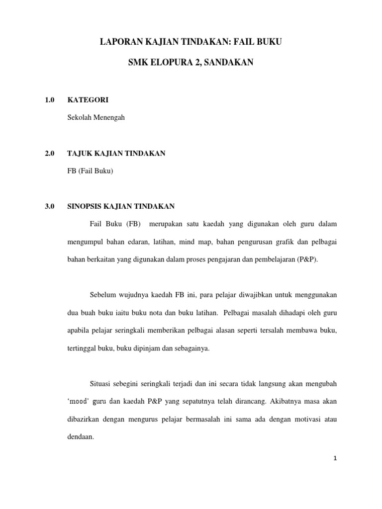 Kajian Tindakan Fail Buku | PDF