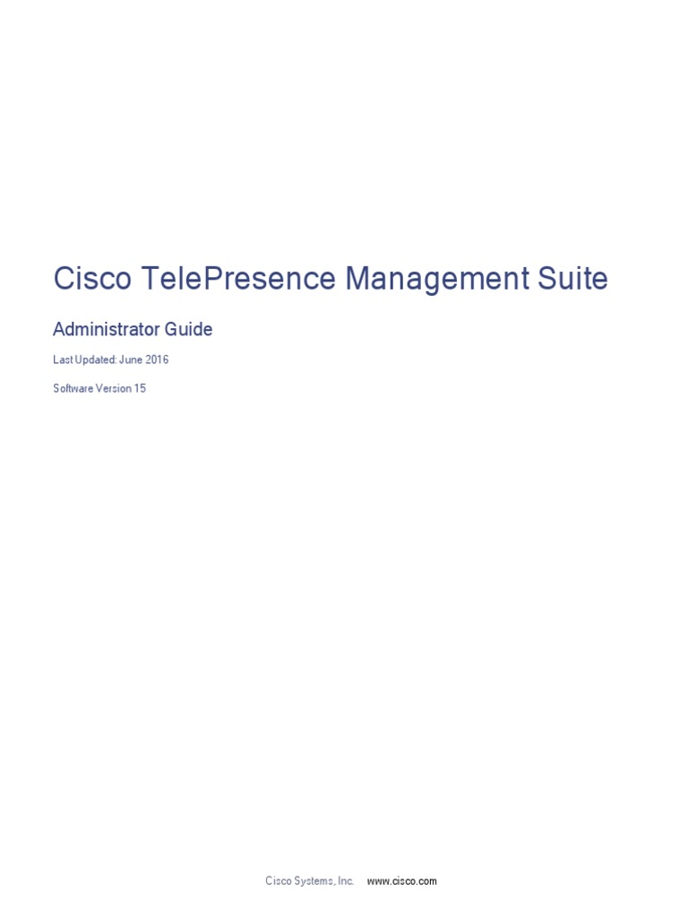 Cisco TMS Admin Guide 15 | PDF | Internet Information Services | Ip Address