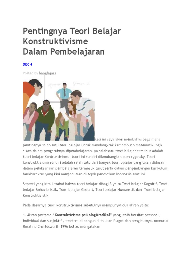 Teori Belajar Kognitivisme | PDF