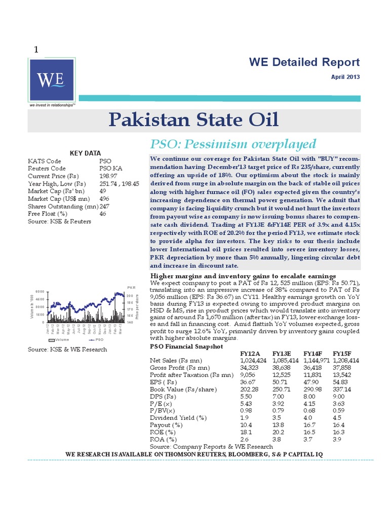 PSO Detailed Report 2 | PDF | Discounted Cash Flow | Margin (Finance)