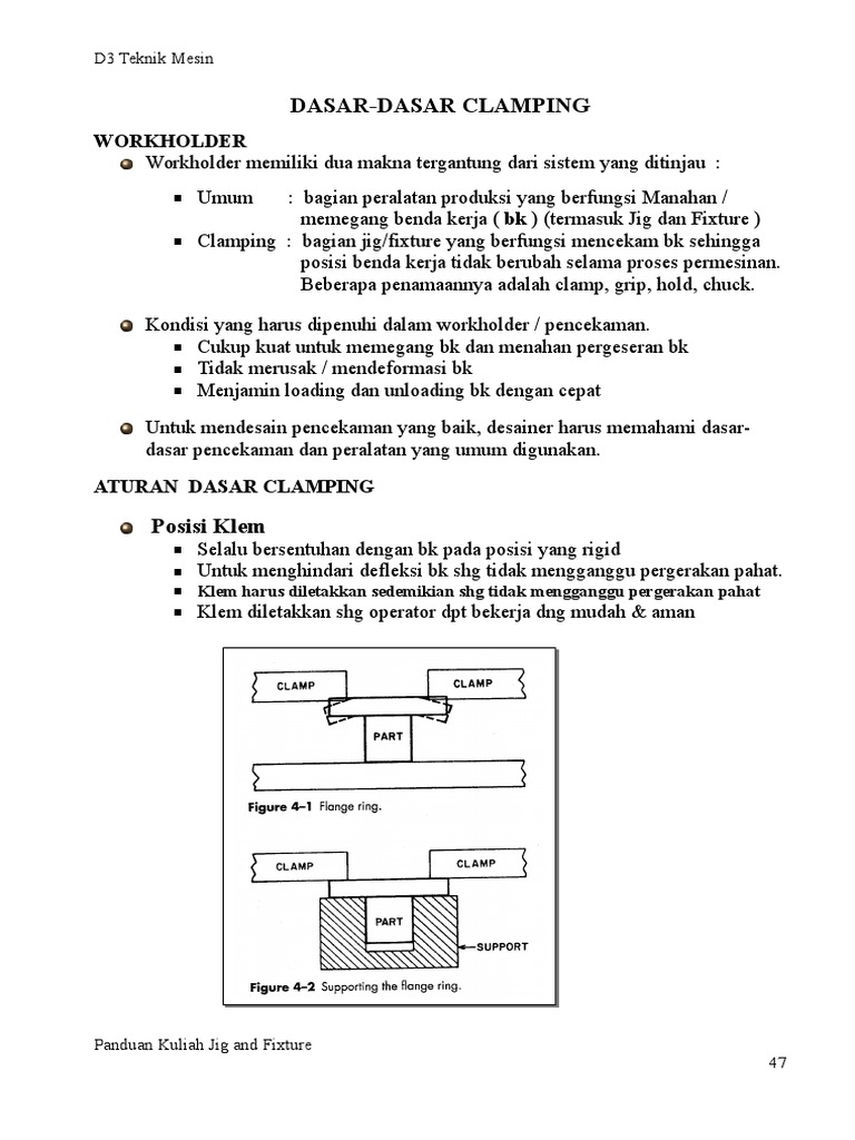 Panduan Clamping Teknik Mesin | PDF