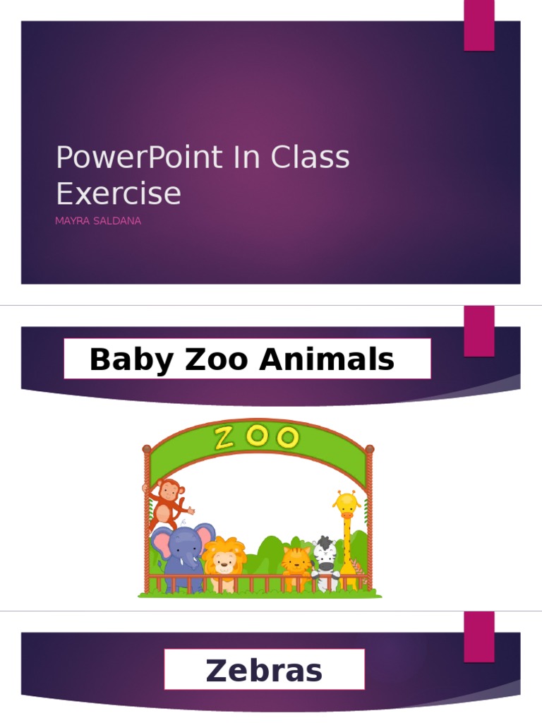 Baby Zoo Animals Presentation | PDF