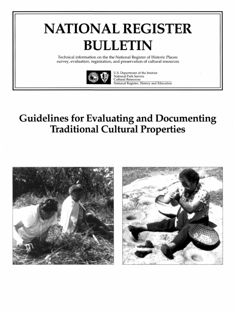 National Register Bulletin 38: Traditional Cultural Properties ...