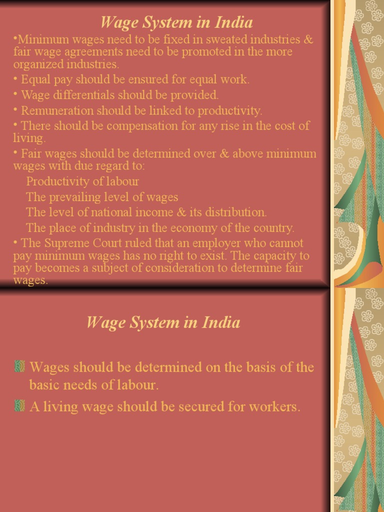 Components of Wage System in Human Resource Management | PDF | Wage ...