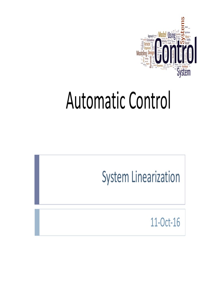 02 Automatic Control System Linearization PDF | PDF | Control Theory | Nonlinear System